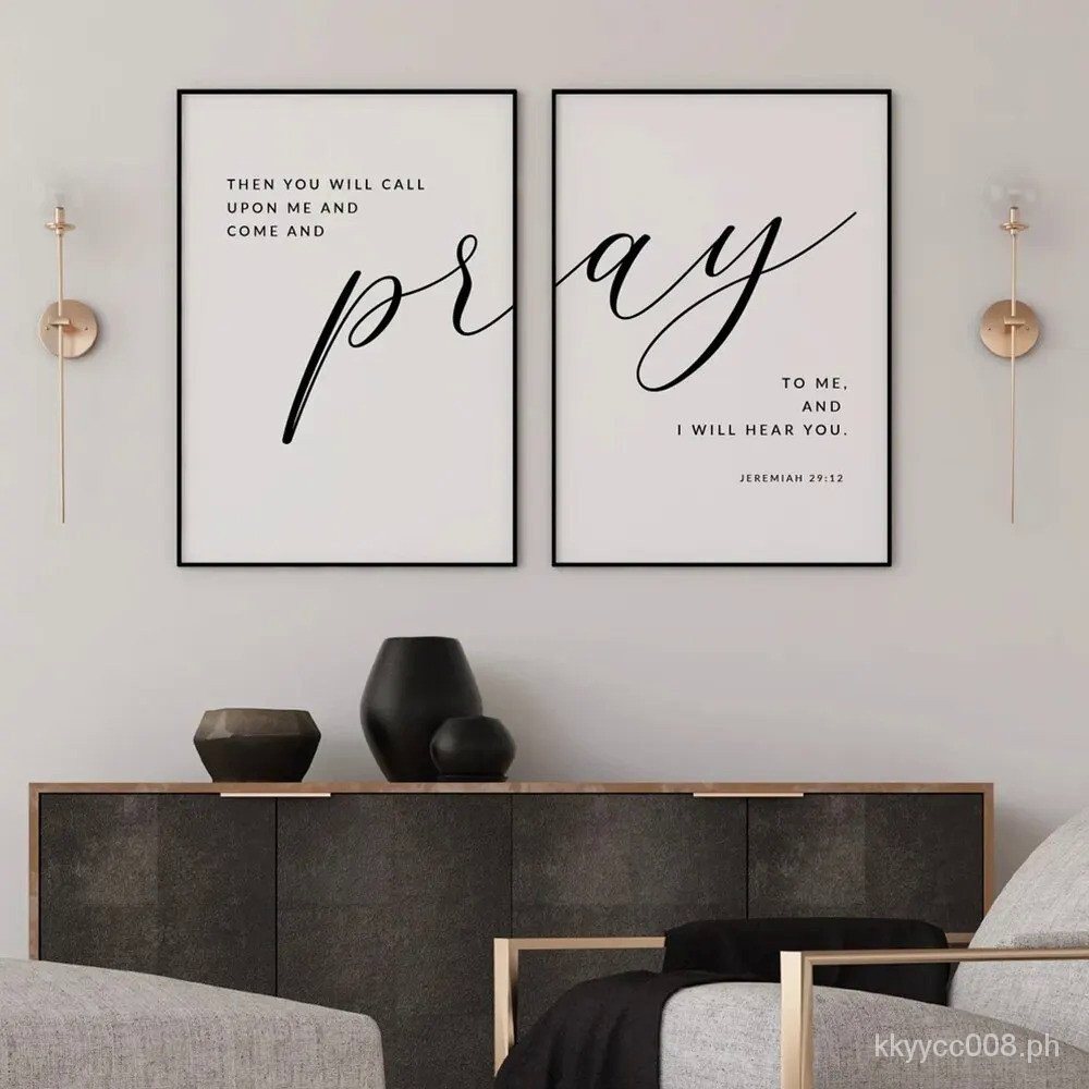 Modern Black Jeremiah 29:12 Pray To Me Bible Verse Scripture Church ...
