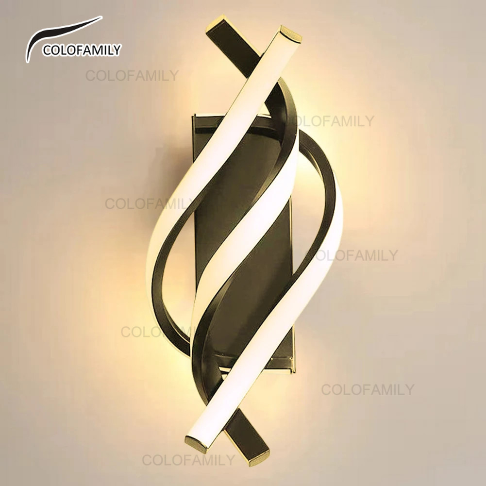 1 Lamp 3 Color LED Wall Light Modern Minimalist for Living Room Bedroom ...