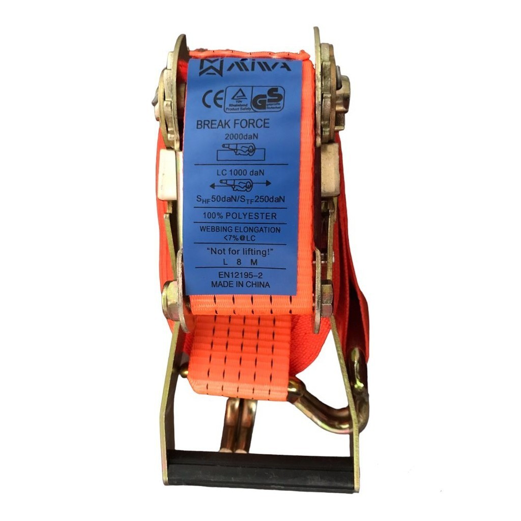 Cargo Lashing Belt 2"/ Rachet Tie Down Webbing Track Belt 2 Tons (8M ...