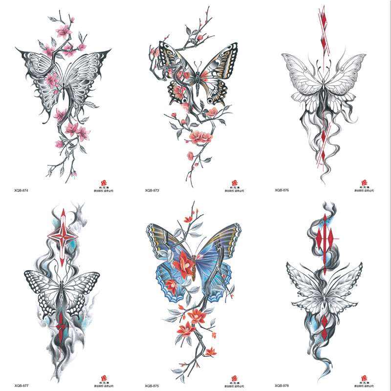Butterfly Tattoo Sticker Waterproof Temporary Tattoo Realistic Tattoo ...
