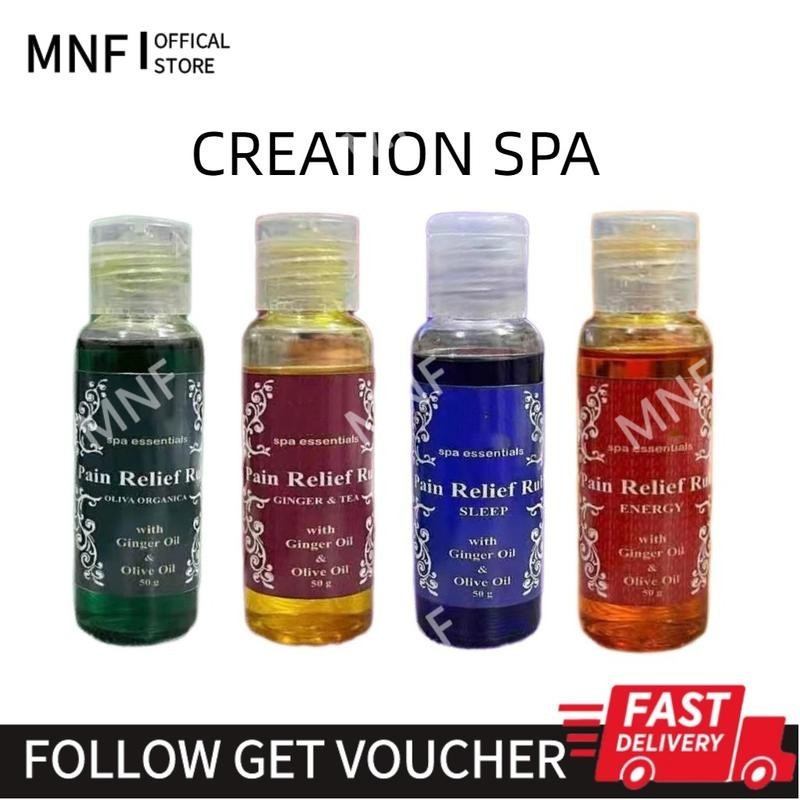 MNF Creation Spa Essential Oil Massage oilPain Relief Rub 50ml | Shopee ...
