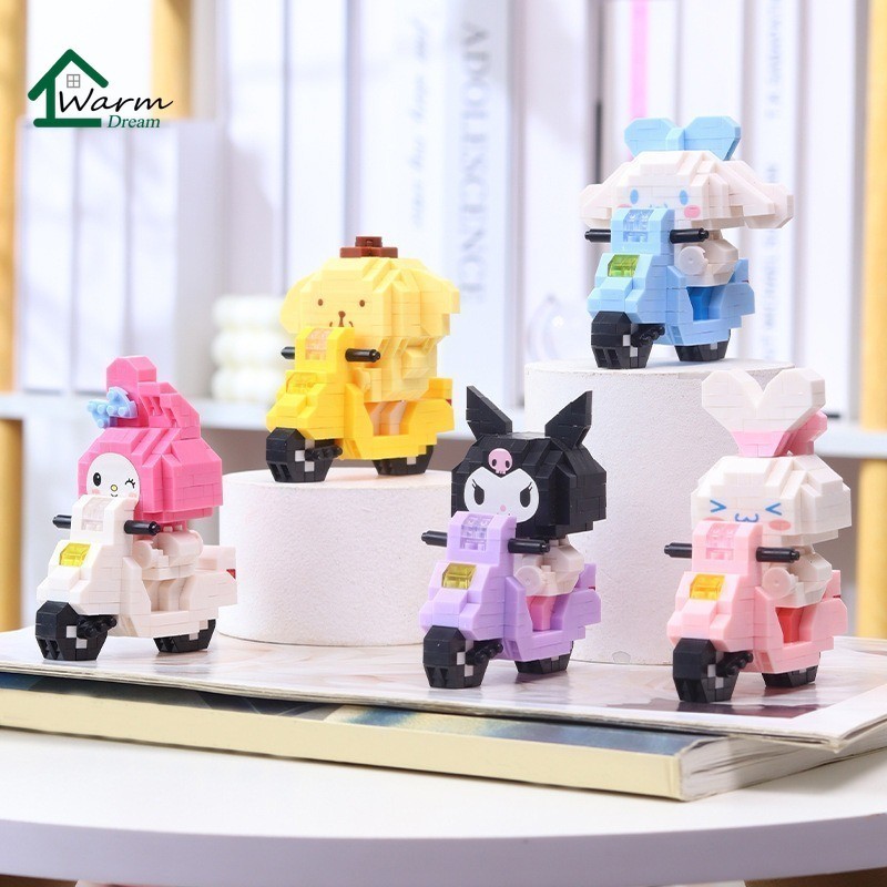 Kuromi Building Block Sanrio Cycling DIY Mini Building Block ...