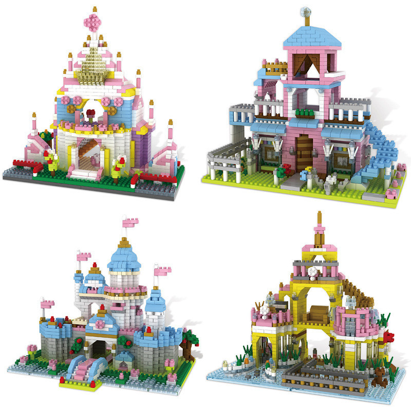 Girl's Princess Castle Building Blocks Miniature Diamond Building ...