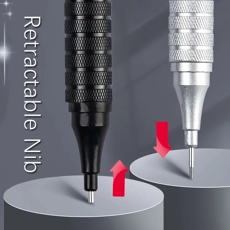 Mechanical Pencil 0.3/0.7/0.9/2.0mm Low Center of Gravity Metal Drawing ...