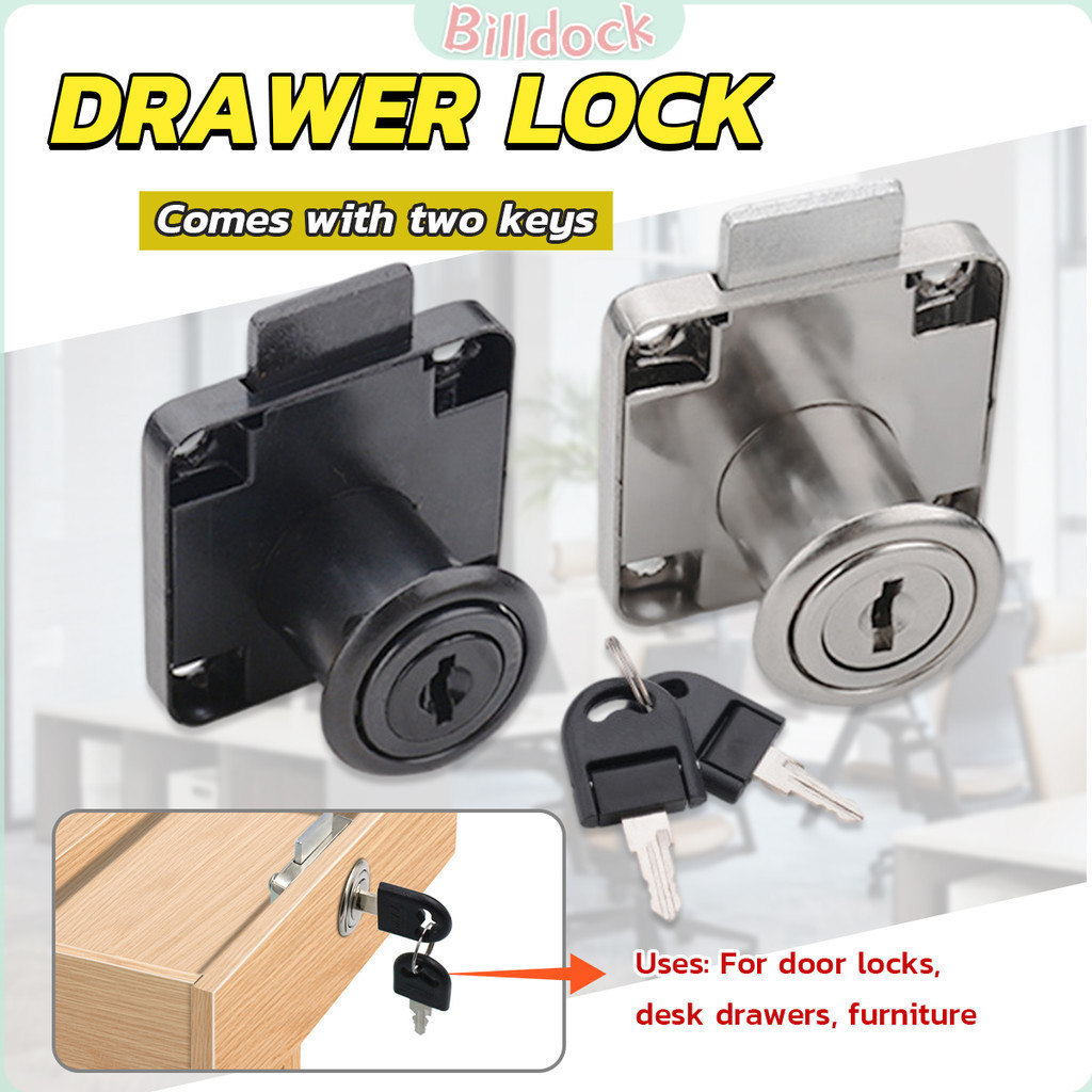 B.D. Stainless Steel Drawer Lock with 2 Keys Lock Locker Furniture Door ...
