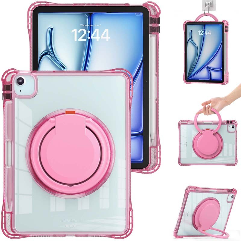 Rotary stand anti-fall case for iPad Air 11 inch M2 A2902 A2903 A2904 ...