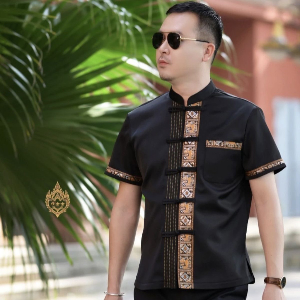 Dai Ethnic Men's Casual Short Sleeve Thin National Style Men's Chinese ...