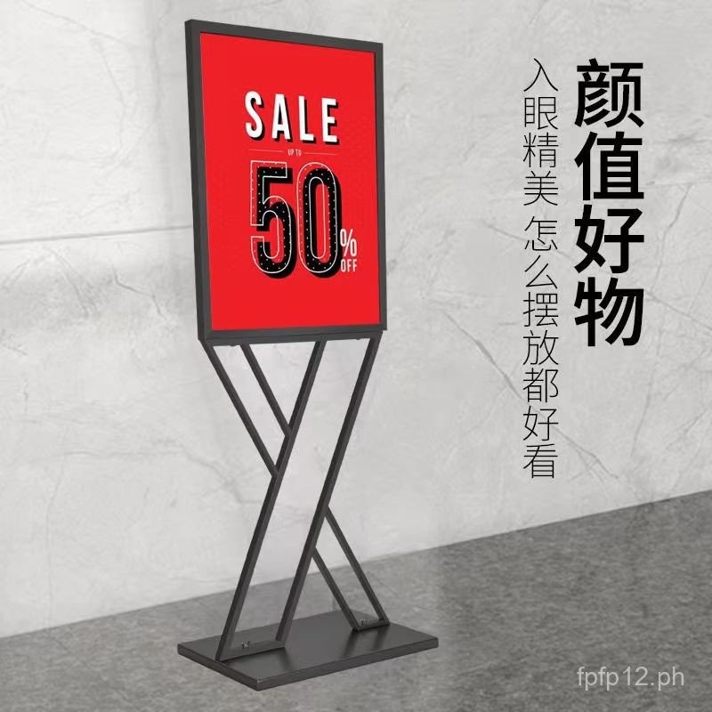 Double Pole Sign Double Column Standing pop Advertising Display Board ...