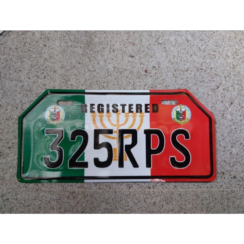 MOTORCYCLE INC TEMPORARY PLATE NUMBER GALVANIZED METAL EMBOSSED ...