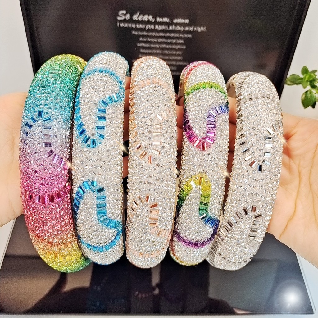 Crystal Hair Bands for Girls Glittering Hair Bands Non-Slip Hair Bands ...