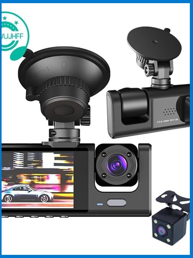 3 Channel Car DVR Camera 3 Way Car Camera With IR Night Vision, Loop ...
