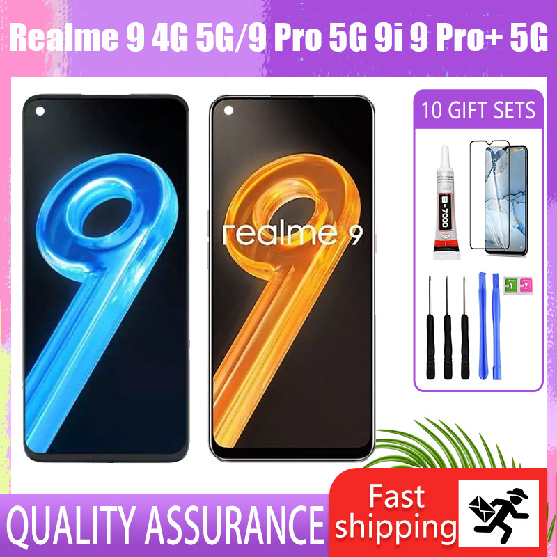 Original AMOLED Realme 9 4G 5G 9 Pro 5G 9i 9 Pro+ Plus 5G LCD Display Touch Screen Replacement ...