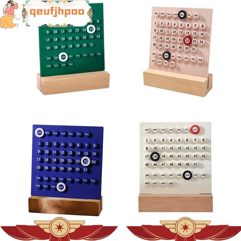 Wooden Desk Calendar Perpetual Calendar Retro Home Unique Gifts,Month ...