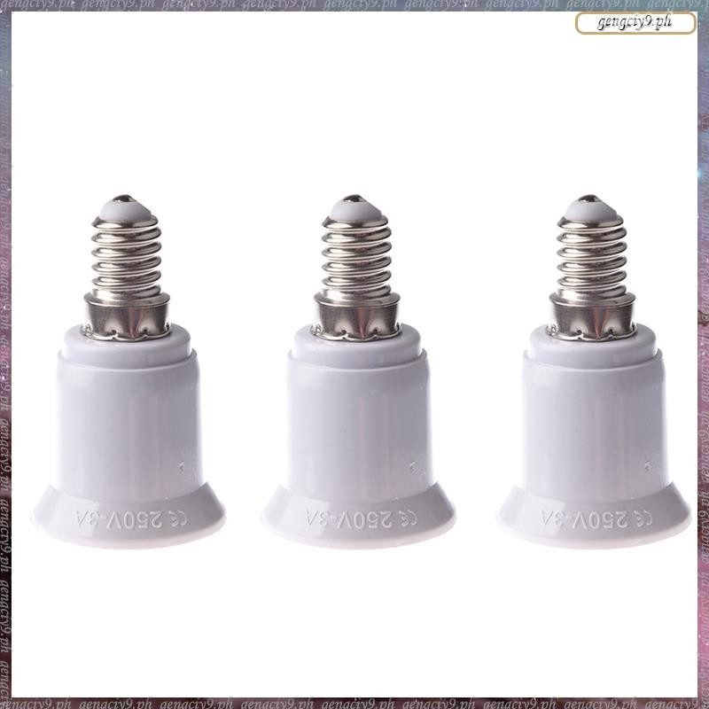 [L E U R] 3X E14-E27 LED Light Lamp Screw Bulb Socket Adapter Converter ...