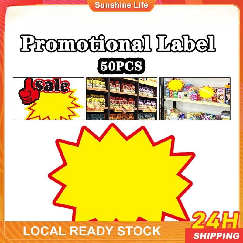 50PCS Advertising Paper Promotional Label Goods Price Tags POP Price ...