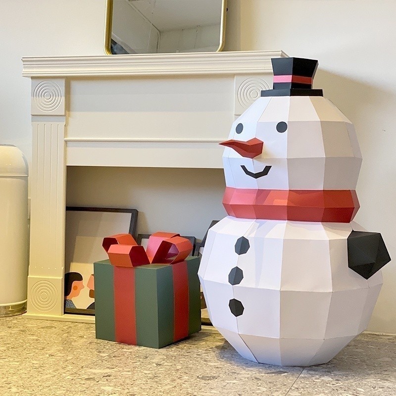 momo Momomo New Year Decoration Snowman Creative Handmade diy Paper ...