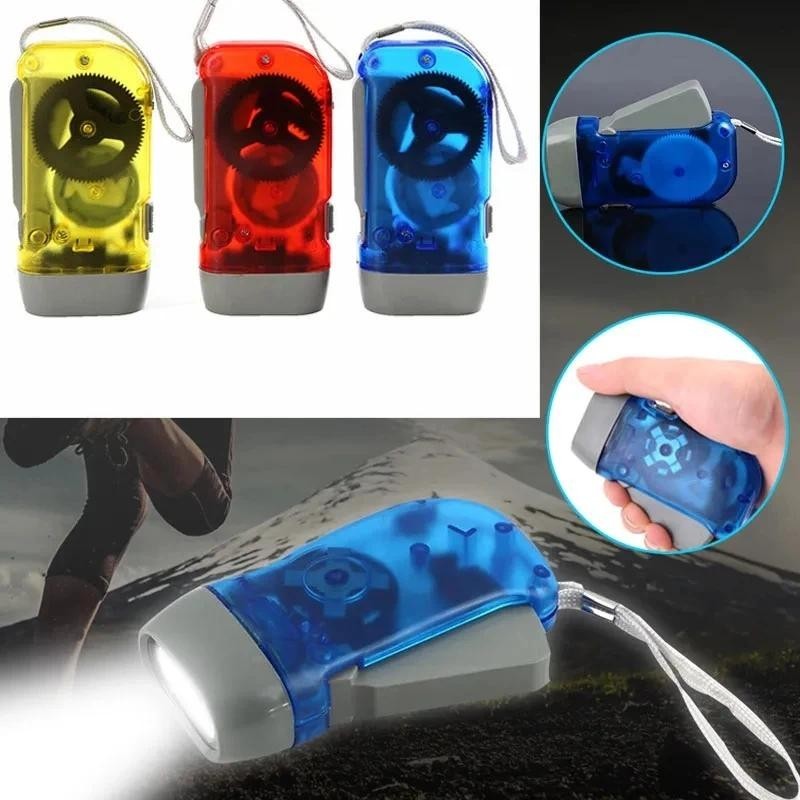 Mini Flashlight Hand Pressure Rechargeable Self-Powered Manual Power ...