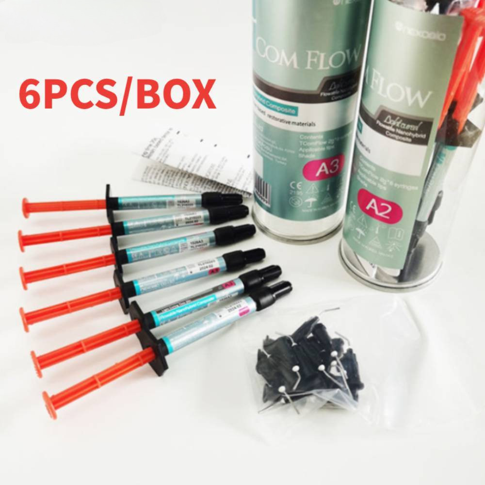 6 P CS Flow Composite Flow able Light Cure Dental Materials Filling ...