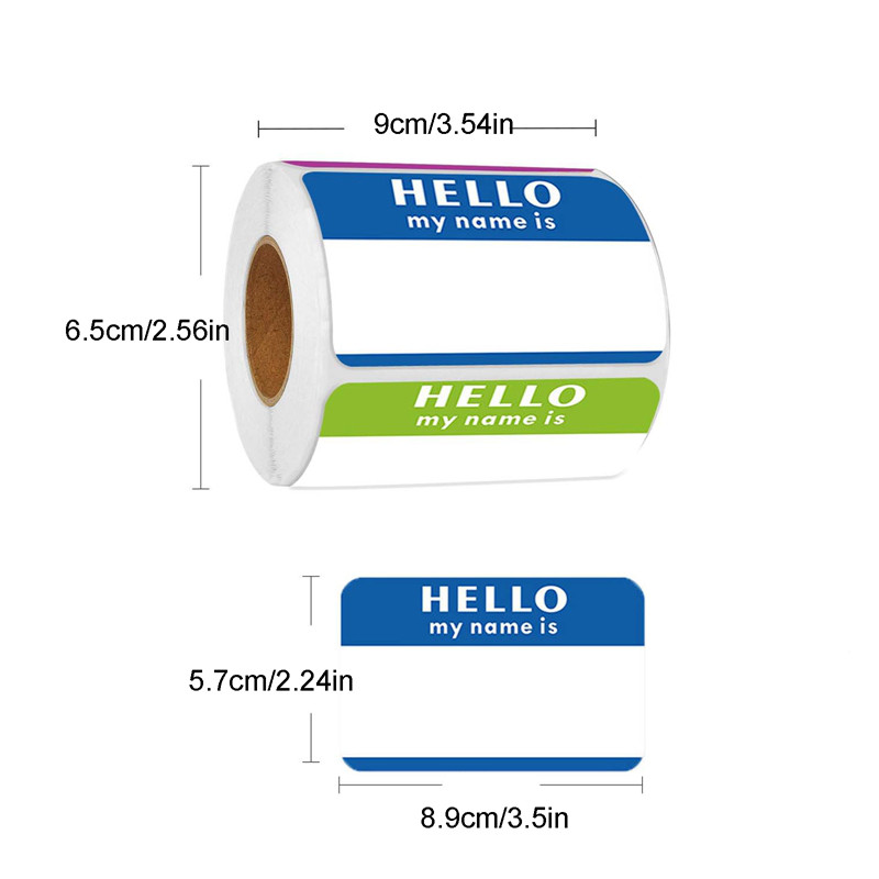 NUSERW 300Pcs Name Tag Stickers "Hello My Name is" Nametags Stickers ...