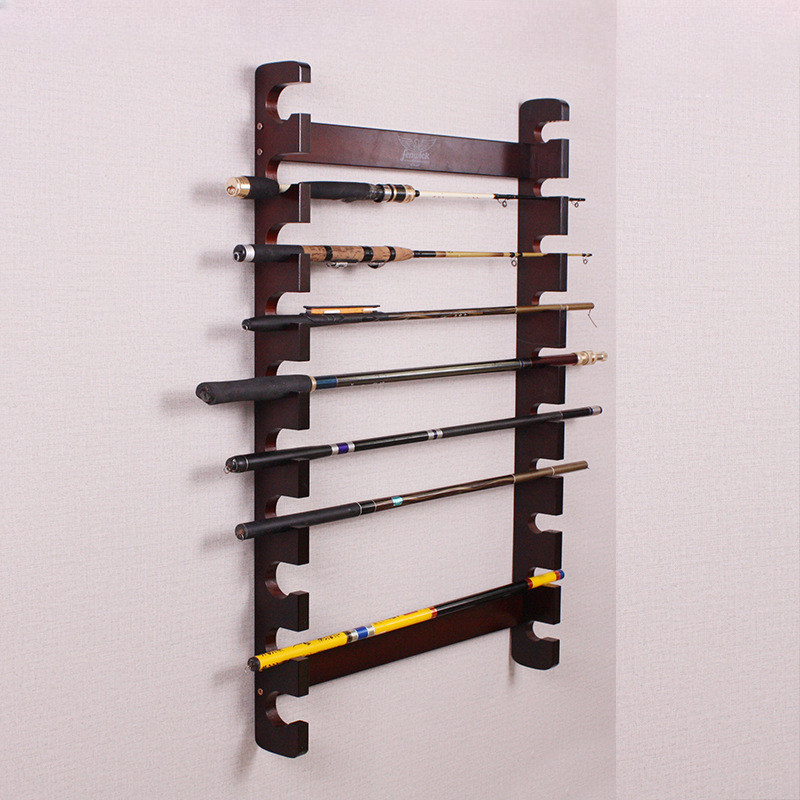 Vertical Fishing Rod Rack Wall-mounted Fishing Rod Bracket Desktop ...