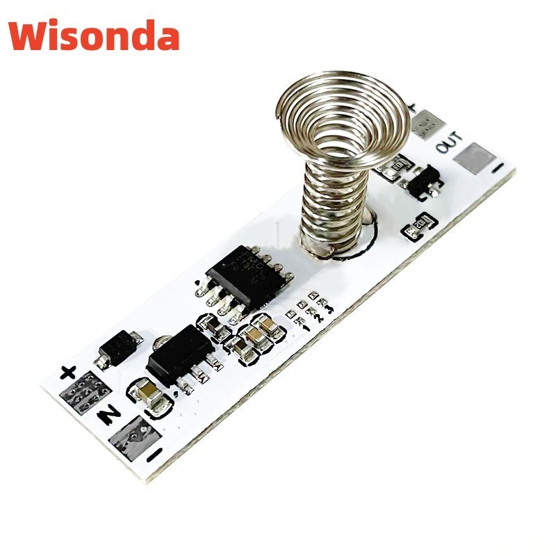 DC 12V Capacitive Touch Sensor Switch Coil Spring Switch LED Dimmer ...