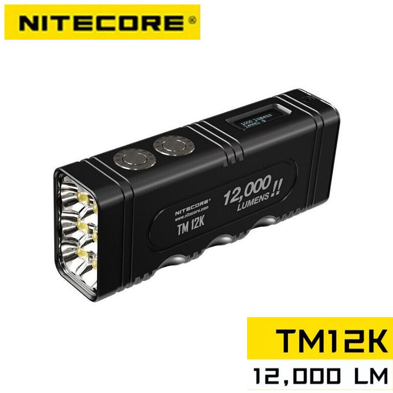 NITECORE TM12K Flashlight 12000Lumens LED Torch Beam Throw 250meter USB ...