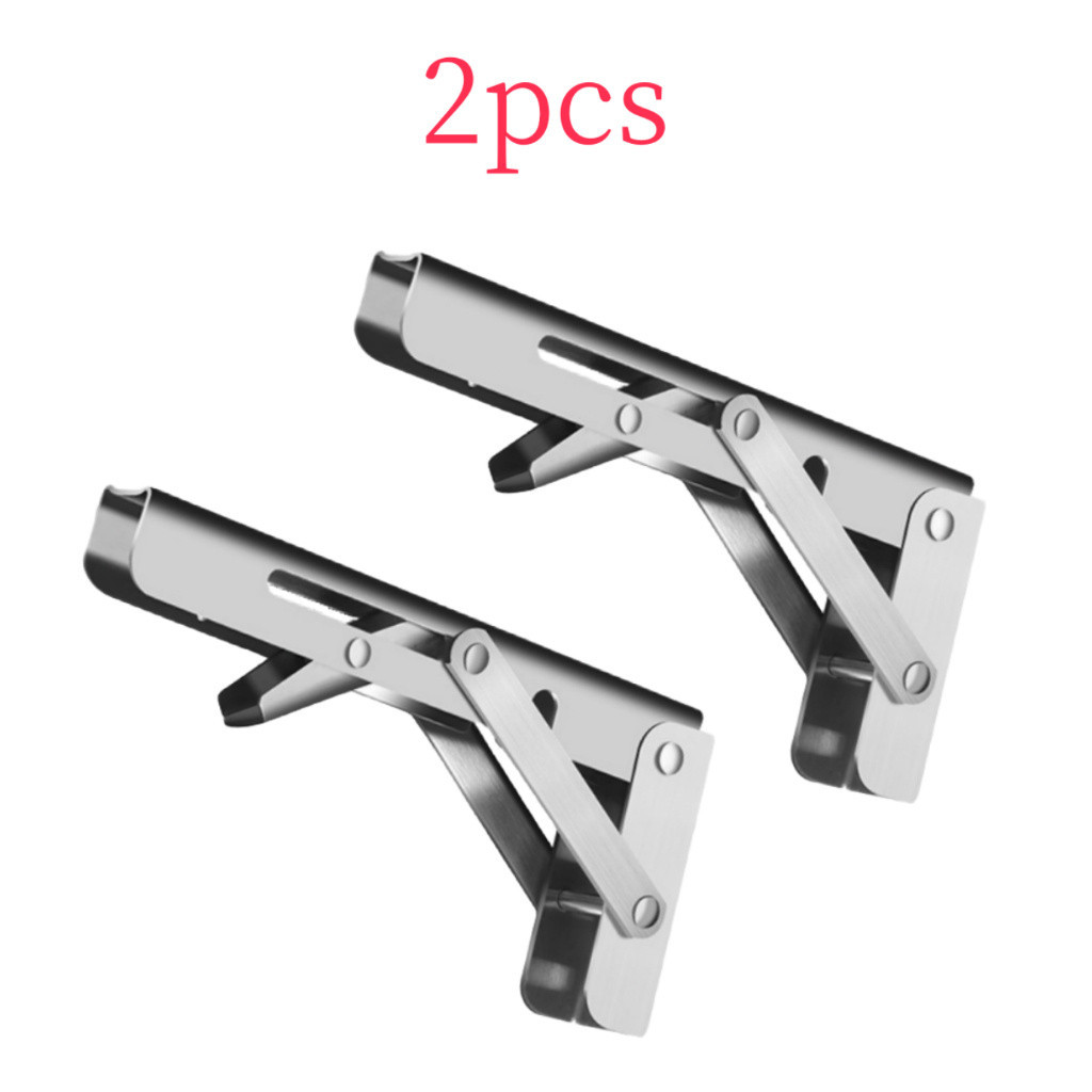 2pcs Stainless steel folding bracket, triangular support right angle ...