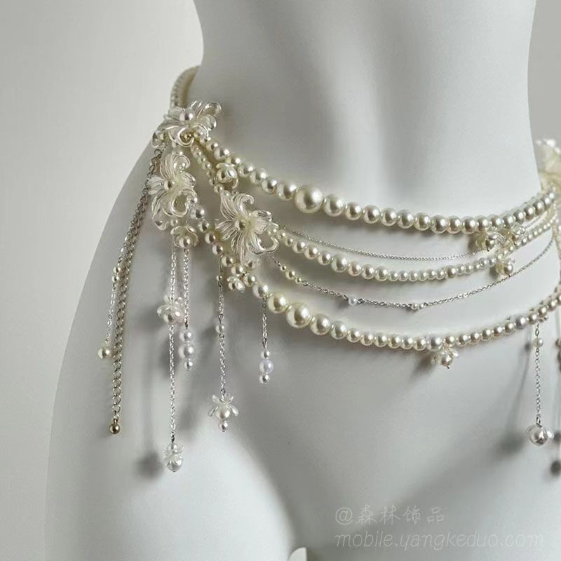 Multi- Pearl Waist Chain Waist Chain Waist Decoration | Shopee Philippines