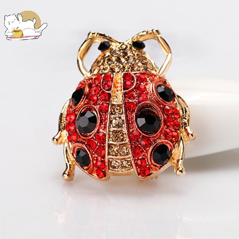 Fashion Enamel Pin Rhinestone Insect Bug Brooches Small Collar Brooch ...