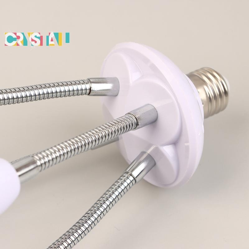 Crystal- Adjustable White E27 Base Light Socket Splitter Gooseneck LED ...