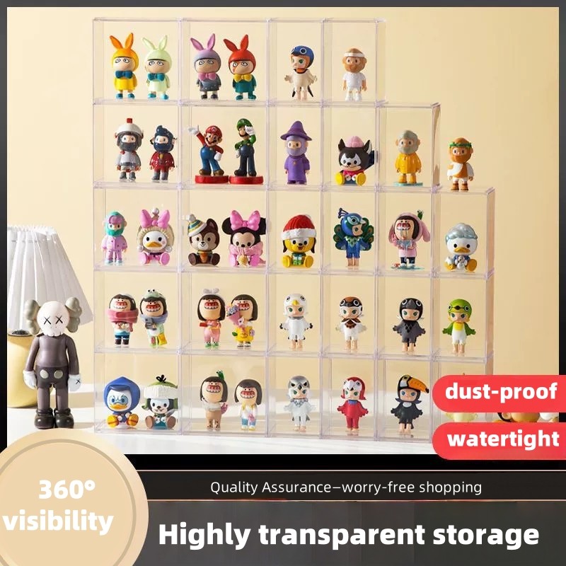 Popmart blind box acrylic transparent storage box display cabinet ...