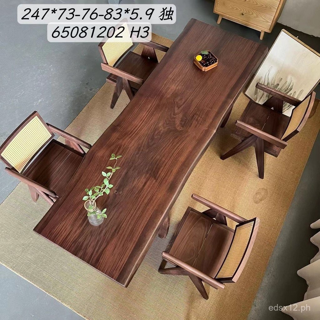 North American Black Walnut Large Board Solid Wood Tea Table Tea Desk ...