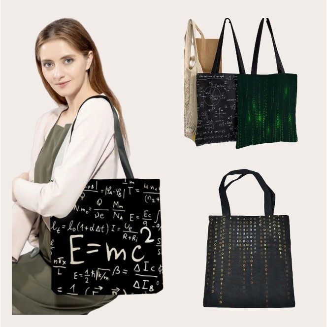 LM Vintage Science Old Chemistry Laboratory Seamless Pattern Tote Bag ...