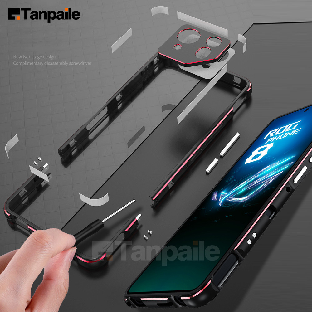 Tanpaile Luxury Slim Aluminum Alloy Metal Bumper Case for Asus ROG 8 Pro 7 Ultimate 6 6D Pro 5 ...