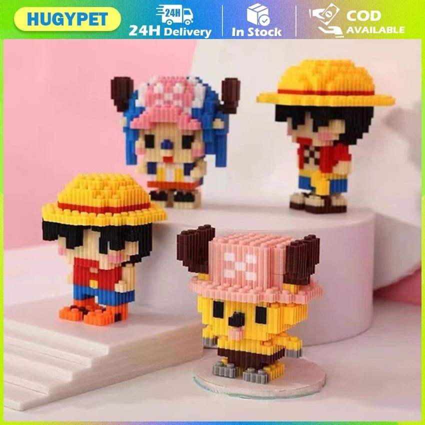 Anime One Piece Luffy Toys Cute Block Mini Character Building Block ...