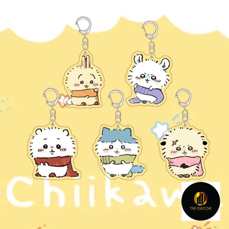 Chiikawa acrylic Key Chain Cute anime Character hachiware usagi rakko ...