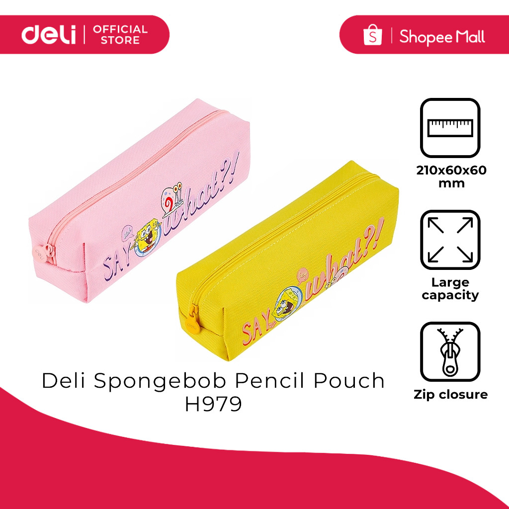Deli H979 Spongebob Pencil Pouch | Shopee Philippines