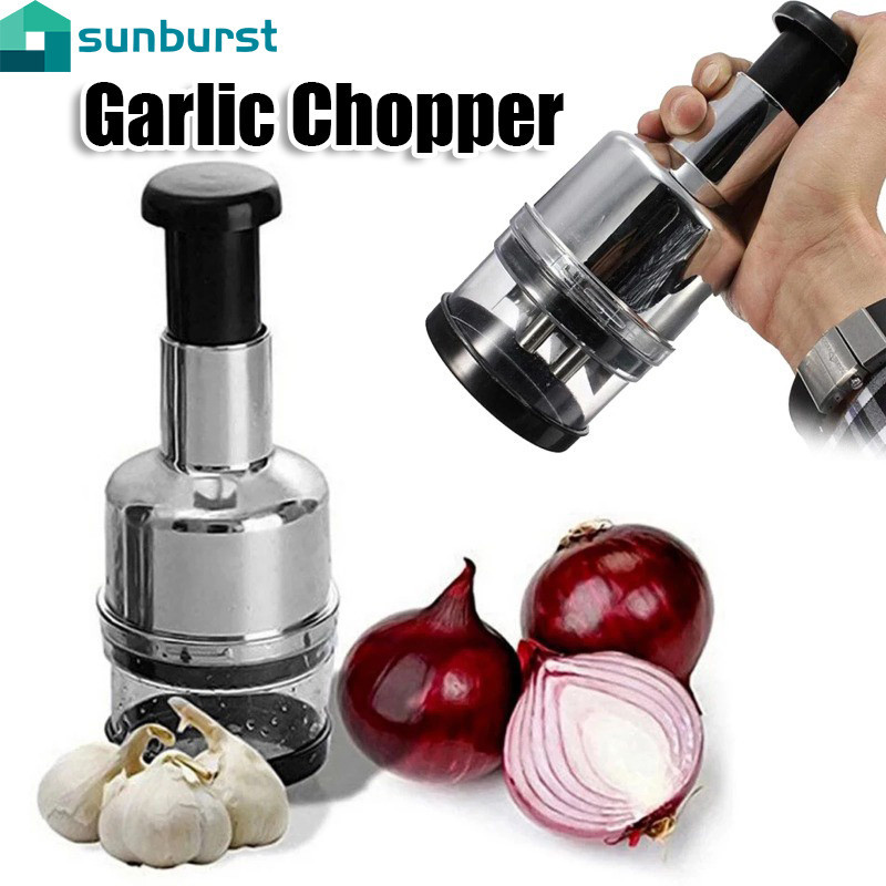 Hand Pressing Type Garlic Chopper - Practical Home Kitchen Gadget ...