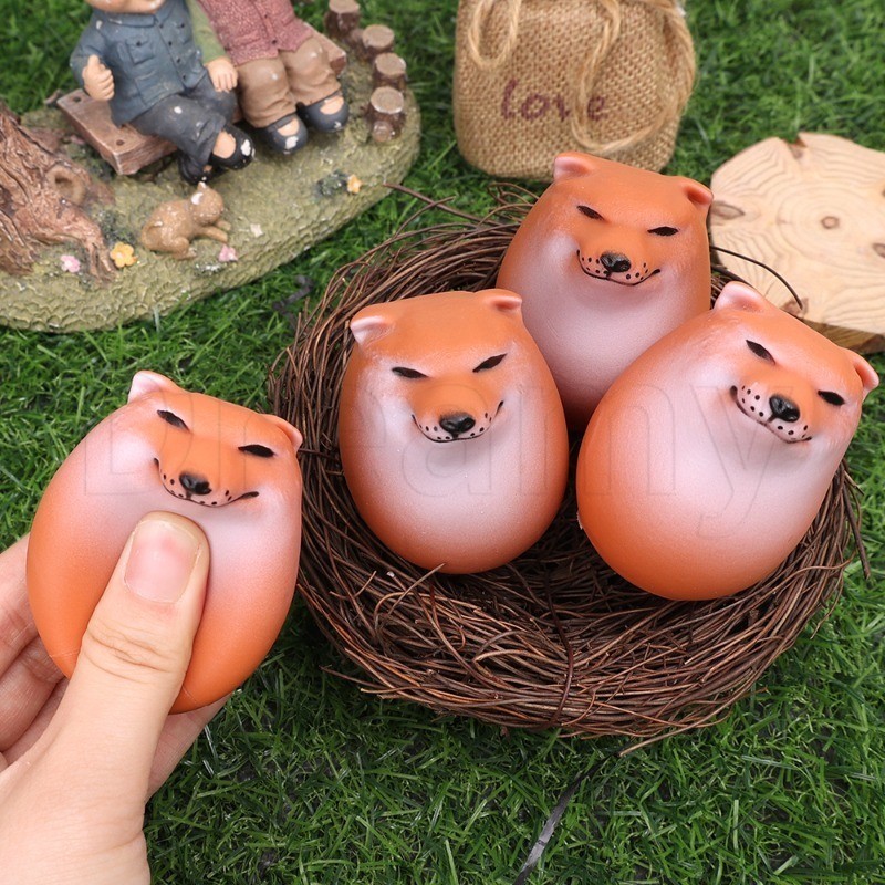 Cartoon Shiba Inu Dog Egg Squishy Toy - TPR Slow Rebound Toy - Mini ...