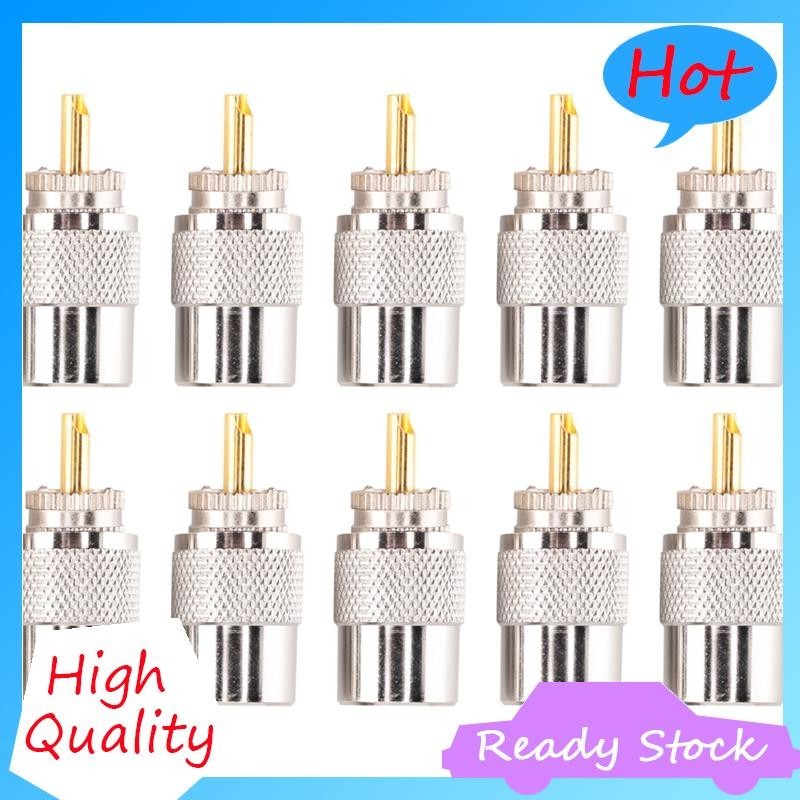 10PCS RF Connector UHF Male Connector RG8 RG58 Cable Lug Antenna ...