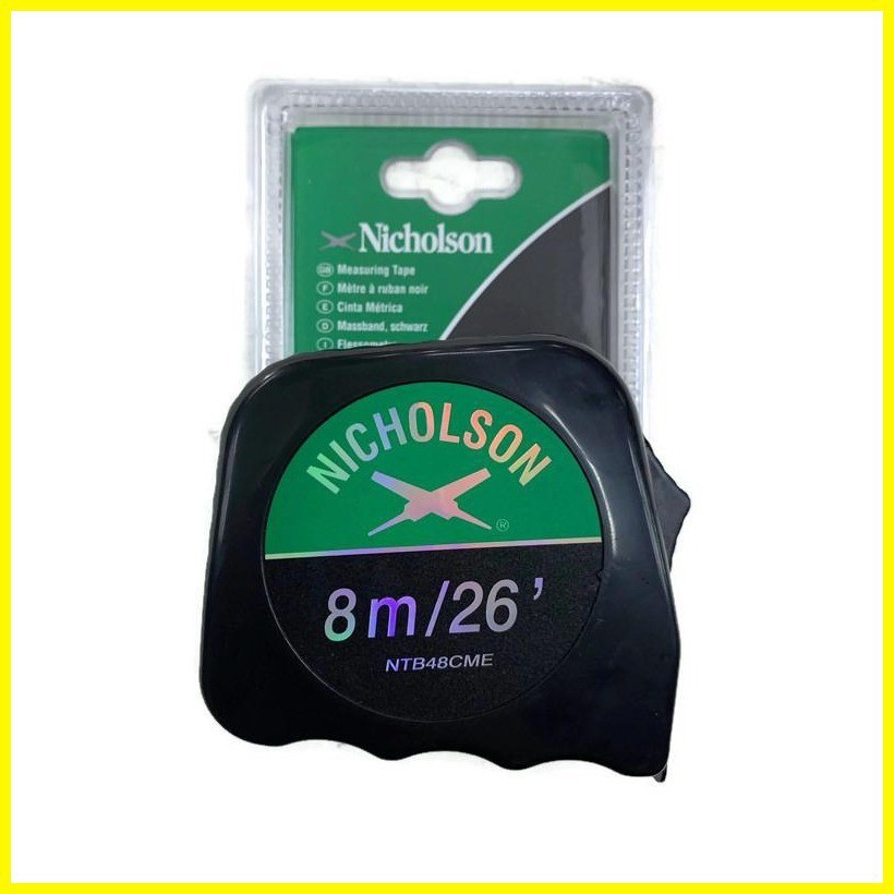 ∈ Nicholson Tape Measure 8 Meters (Black) | Shopee Philippines
