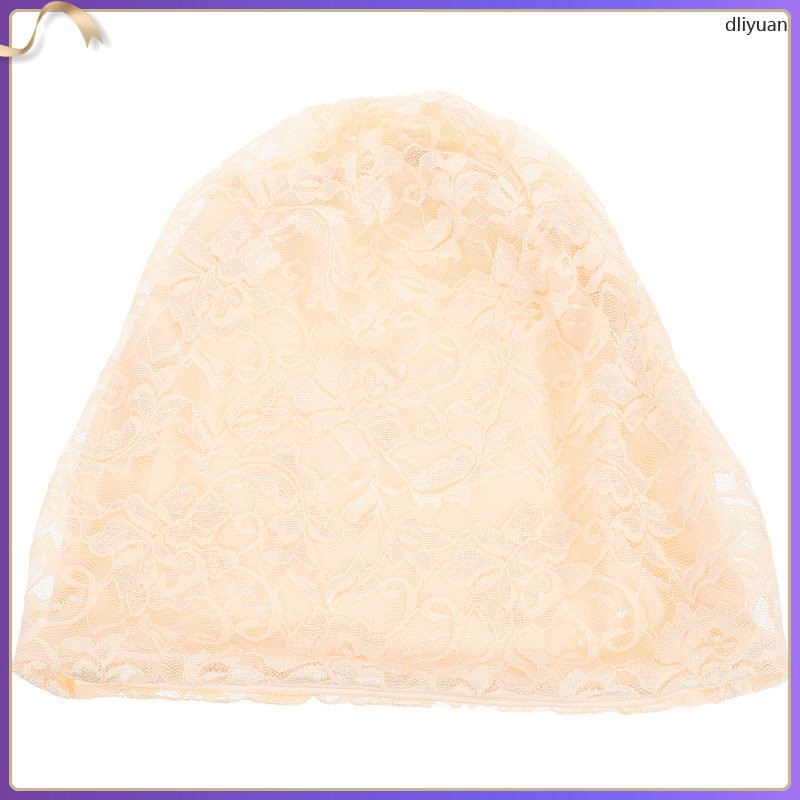 Silk Sleep Caps for Women Thin Lace Pullover Cancers Hat Bathing Hair ...