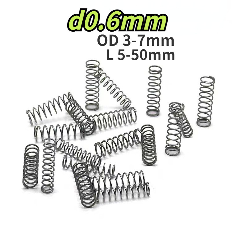 【XJK】Small spring d0.6mm compression spring SUS304 OD3-7mm length 5 ...