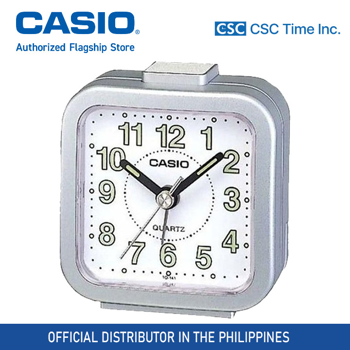 Casio Table Top Travel Silver Alarm Clock (TQ-141-8DF) | Shopee Philippines