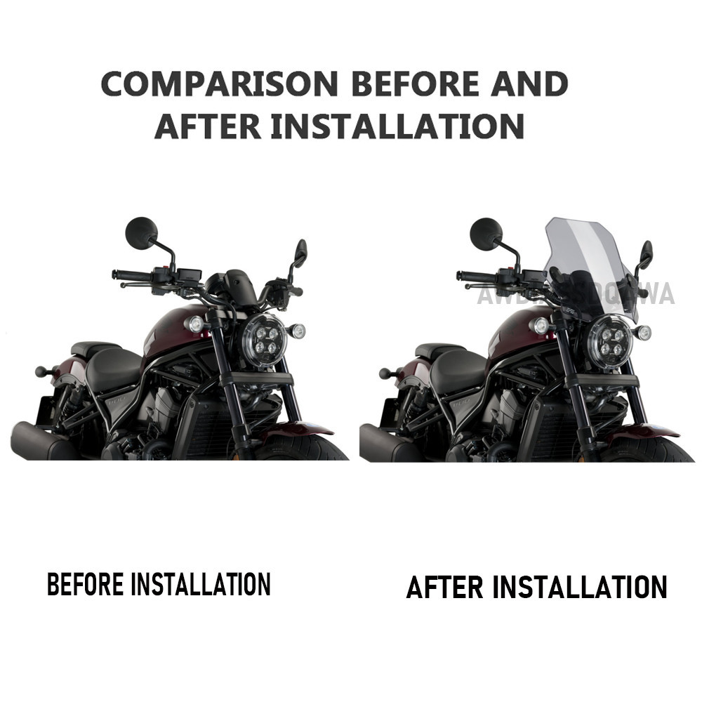 Motorcycle Adjustable Wind Screen Windshield For HONDA CMX1100 REBEL ...