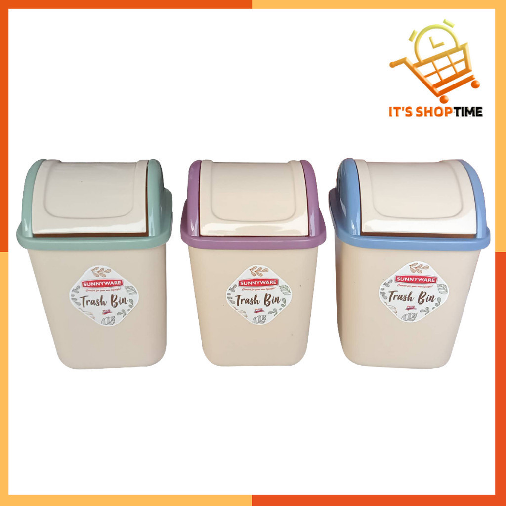 Its shop time Sunnyware Aesthetic Mini Trash Bin 4.8L waste bin trash ...