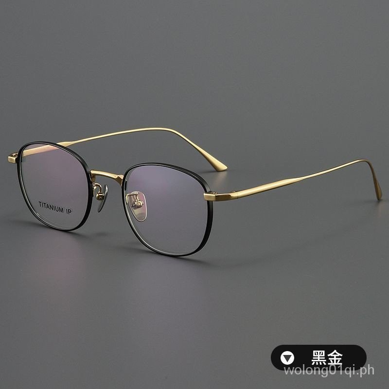 Ultra Light Pure Titanium Art Vintage Myopia Glasses Men's Fashion ...