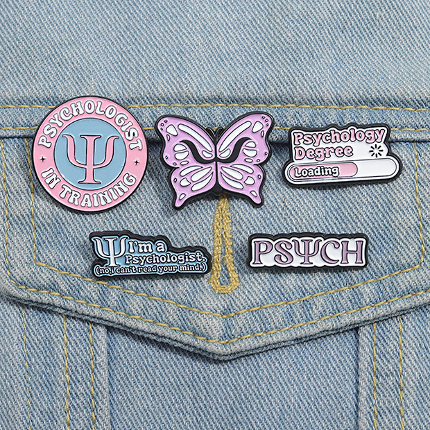 Psychology PSI Symbol Logo Brooch Creative Metal Badge Student Teacher ...