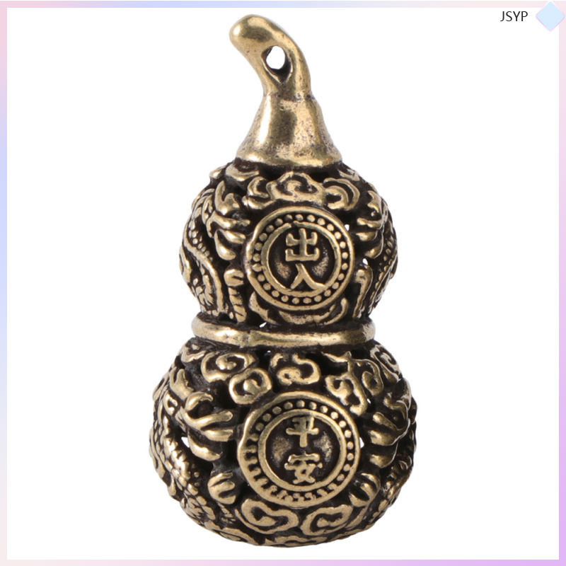 junshaoyipin Brass Gourd Pendant Key Fob Rings Keychain for Keys ...