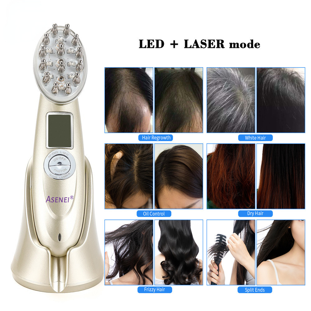 100-240V Electric Laser Hair Growth Comb Anti Hair Loss Therapy Comb ...